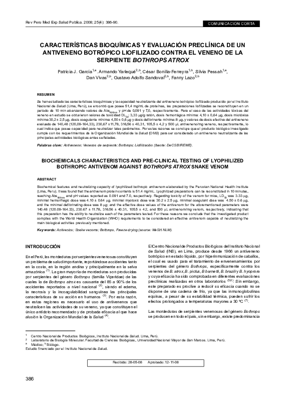 (PDF) Biochemical characteristics and pre-clinical testing of ...