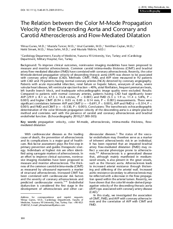 (PDF) The Relation between the Color M-Mode Propagation Velocity of the ...