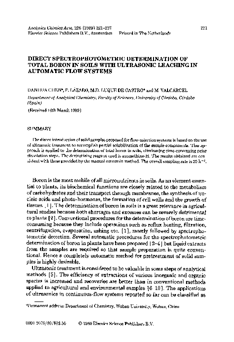 (PDF) Direct spectrophotometric determination of trace amounts of ...