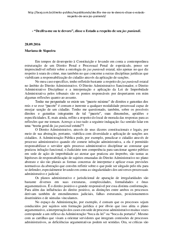 (PDF) - "Decifra-me ou te devoro", disse o Estado a respeito de seu jus ...