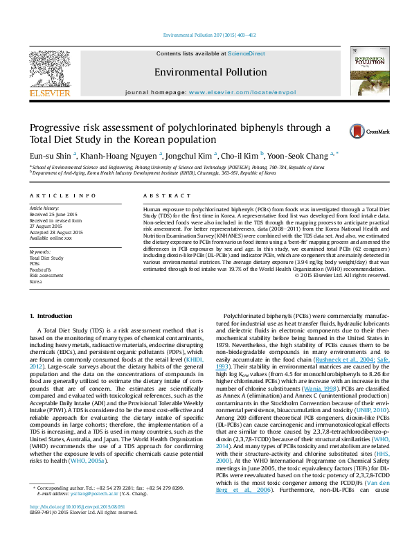 (PDF) Progressive risk assessment of polychlorinated biphenyls through ...
