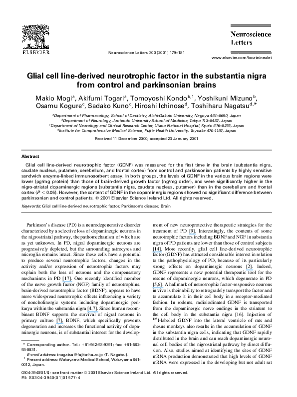 (PDF) Glial cell line–derived neurotrophic factor induces neuronal sprouting in human brain