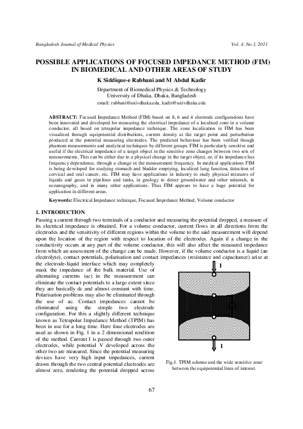 (PDF) Possible Applications of Focussed Impedance Method (FIM) in ...