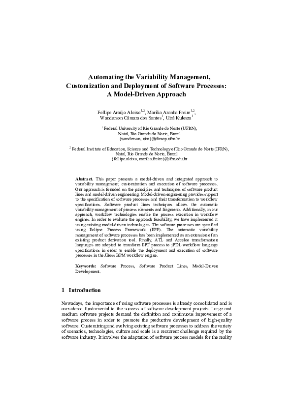 (PDF) A FLEXIBLE PERSPECTIVE FOR SOFWARE PROCESSES - Supporting Flexibility in the Software ...
