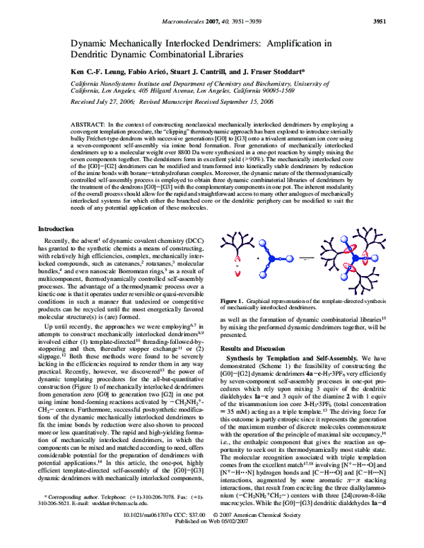 (PDF) Dynamic Mechanically Interlocked Dendrimers: Amplification in Dendritic Dynamic ...
