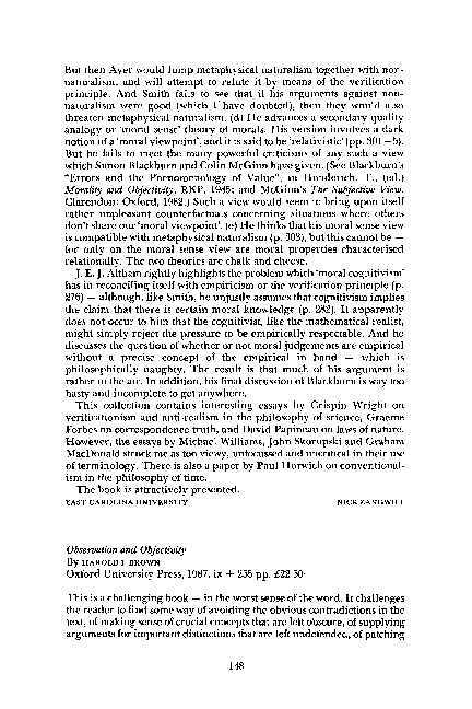 (PDF) Observation and Objectivity