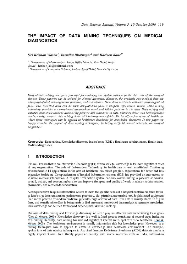 (PDF) A hybrid approach to determining modification of clinical diagnoses | Christopher Chute ...