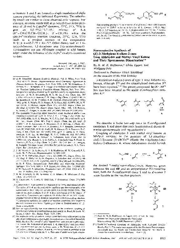 (PDF) Stereoselective Synthesis of(E)-3Methylene4-alken-2-ones from ...