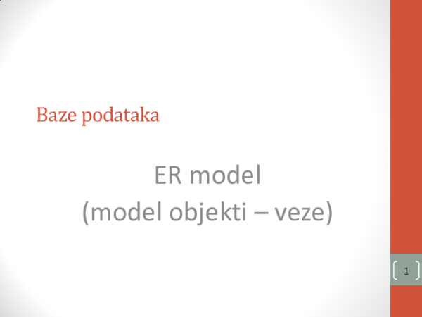(PDF) ER model (model objekti – veze
