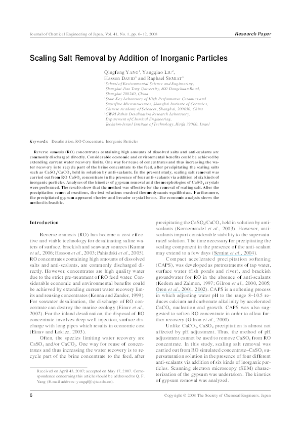 (PDF) Scaling Salt Removal by Addition of Inorganic Particles