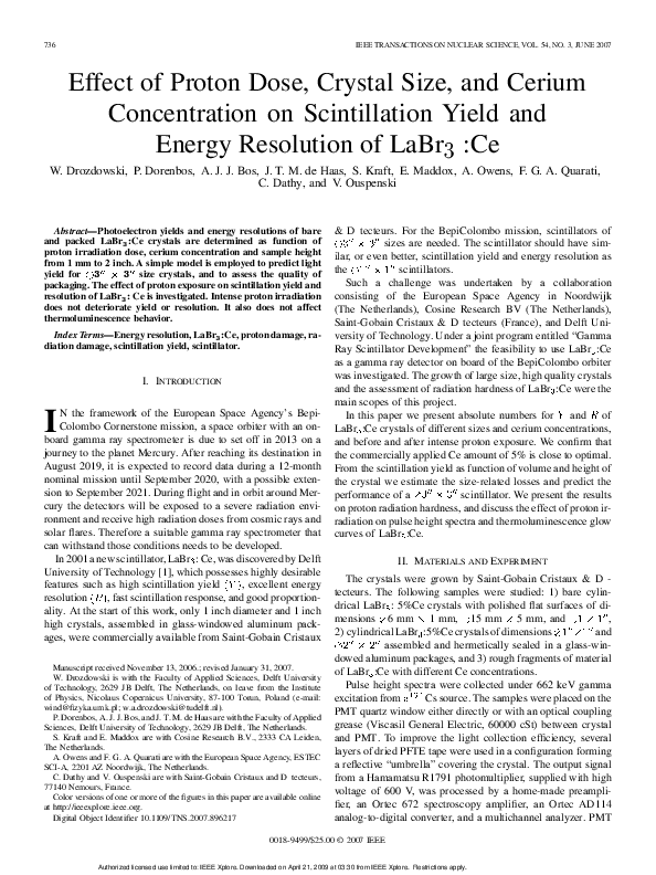 (PDF) Pulse height tests of a large diameter fast LaBr3:Ce ...