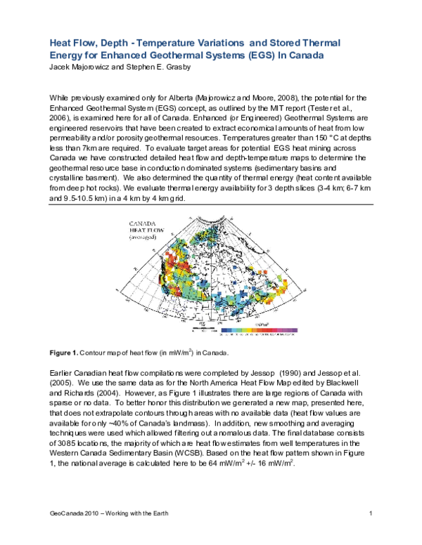 (PDF) Heat flow, depth-temperature variations and stored thermal energy for enhanced geothermal ...