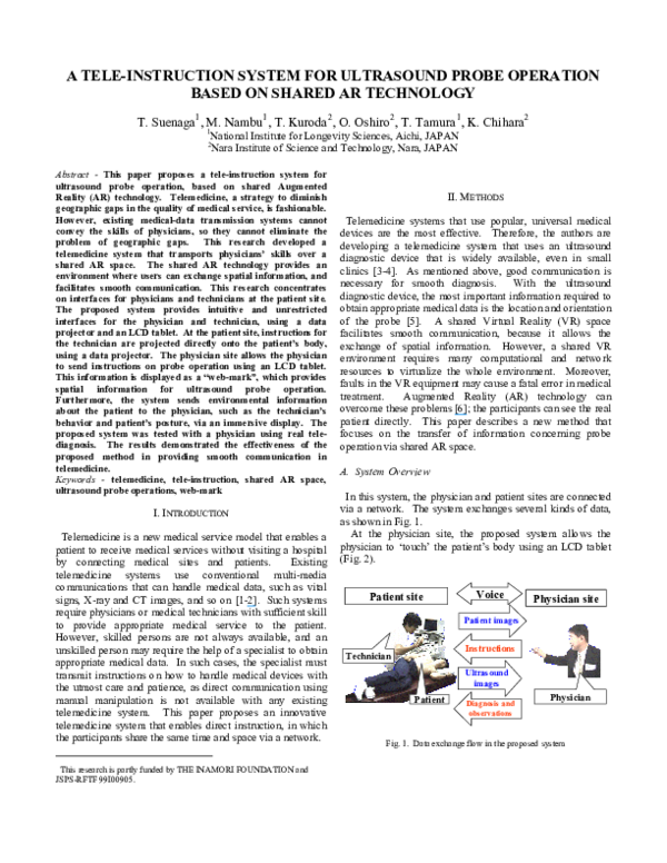 (PDF) A Tele-Instruction System for Ultrasound Probe Operation