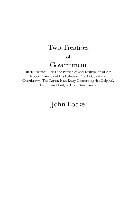 (PDF) Two Treatises of Government