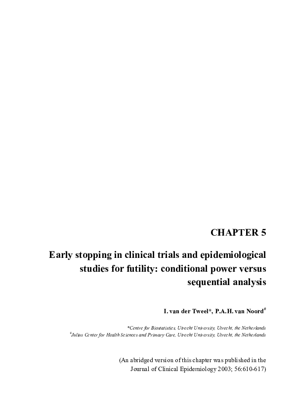 (PDF) Early stopping in clinical trials and epidemiologic studies for ...