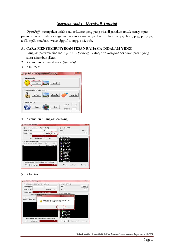 (PDF) Steganography -OpenPuff Tutorial | Ari Septiawan - Academia.edu