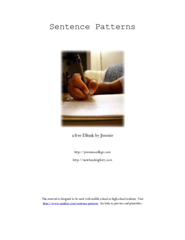 (PDF) Sentence Pattern Practice
