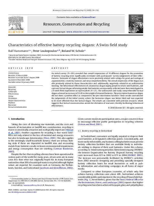 PDF Characteristics Of Effective Battery Recycling Slogans A Swiss pdf-characteristics-of-effective-battery-recycling-slogans-a-swiss