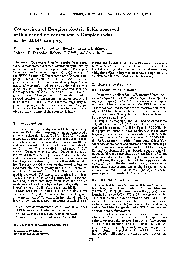 (PDF) Comparison of E-region electric fields observed with a sounding ...
