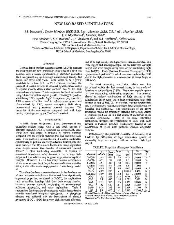 (PDF) New LSO based scintillators | eric BESCHER - Academia.edu