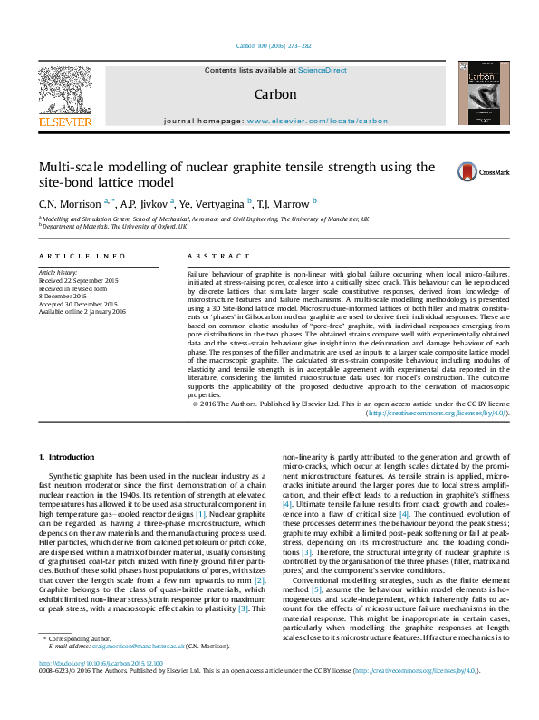 (PDF) Multi-scale modelling of nuclear graphite tensile strength using ...