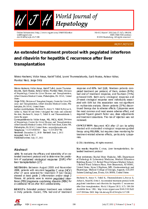 (PDF) An extended treatment protocol with pegylated interferon and ...