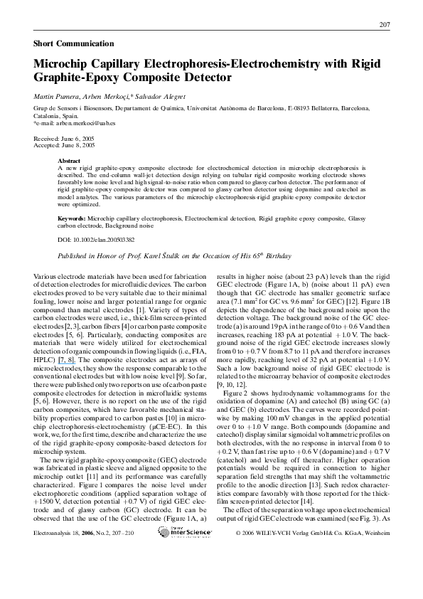 (PDF) Microchip capillary electrophoresis-electrospray ionization-mass spectrometry of intact ...