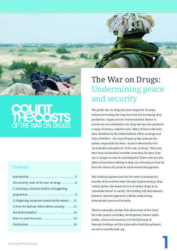 (PDF) The War on Drugs: Undermining peace and security