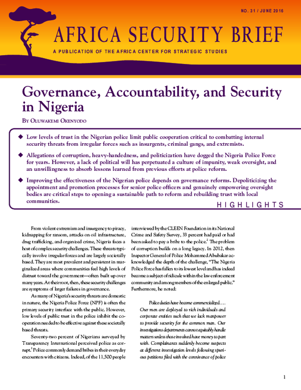 (PDF) AFRICA SECURITY BRIEF