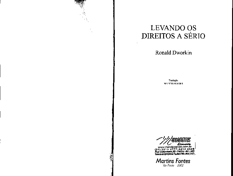 (PDF) LEVANDO OS DIREITOS A SÉRIO - RONALD DWORKIN