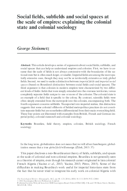 subfields of sociology