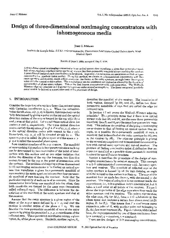 (PDF) Design of three-dimensional nonimaging concentrators with ...