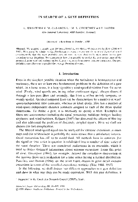(PDF) In search of a gust definition