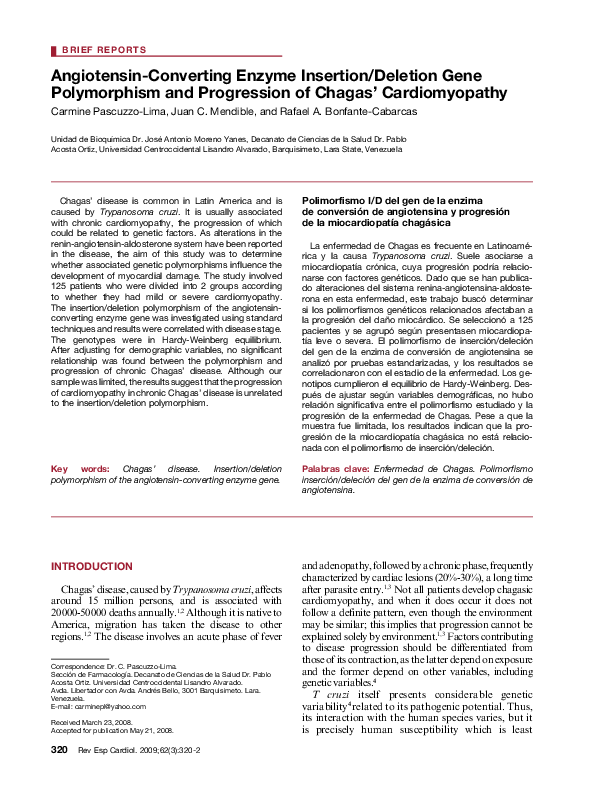(PDF) Angiotensin-converting enzyme insertion/deletion and angiotensin type 1 receptor A1166C ...