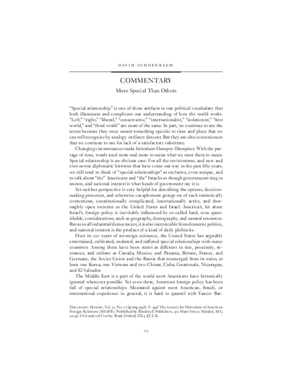 (PDF) More Special Than Others