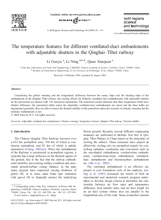 (PDF) The temperature features for different ventilated-duct ...