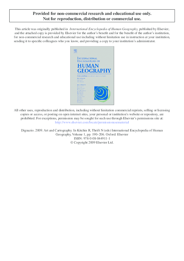 (PDF) Art and Cartography (Encyclopedia Entry)