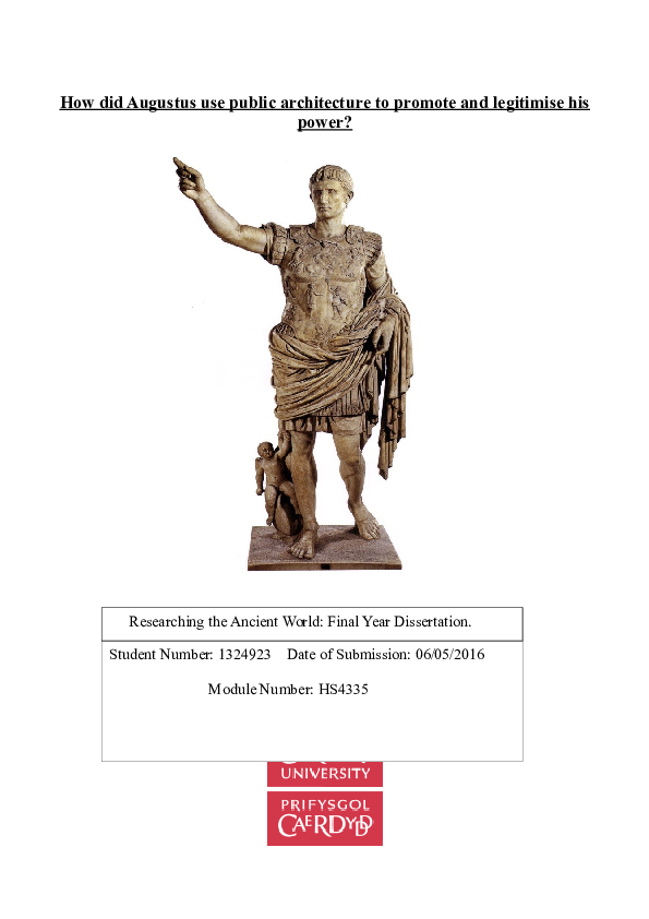(DOC) How did Augustus use public architecture to promote and ...