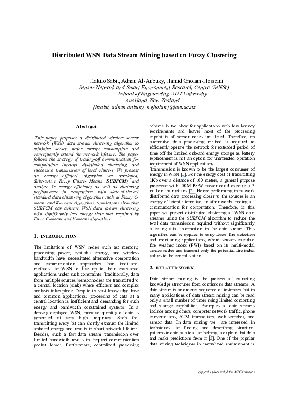 (PDF) Energy-Efficient Clustering in WSNs