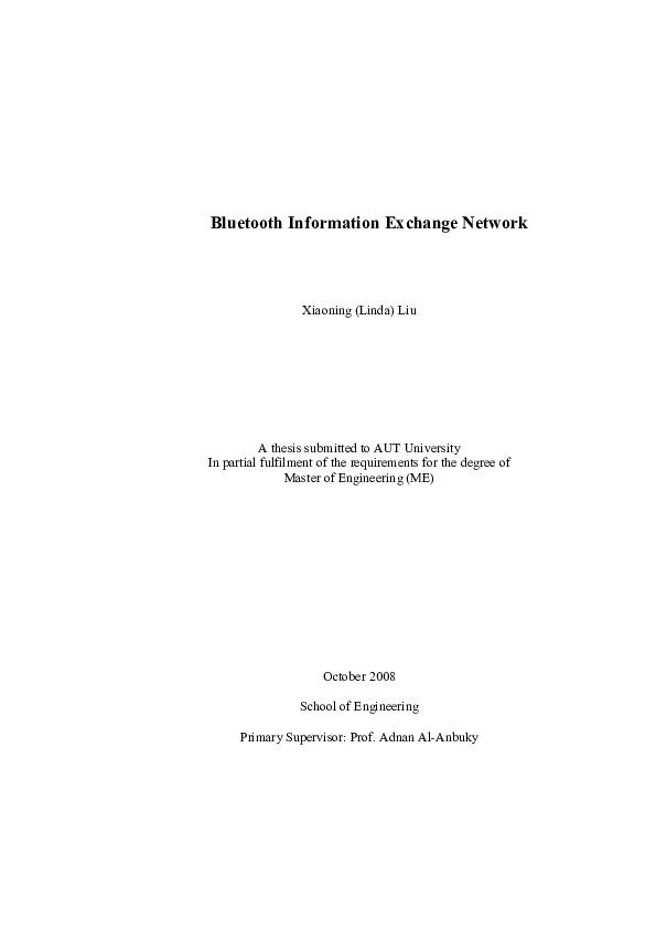 (PDF) Bluetooth Information Exchange Network