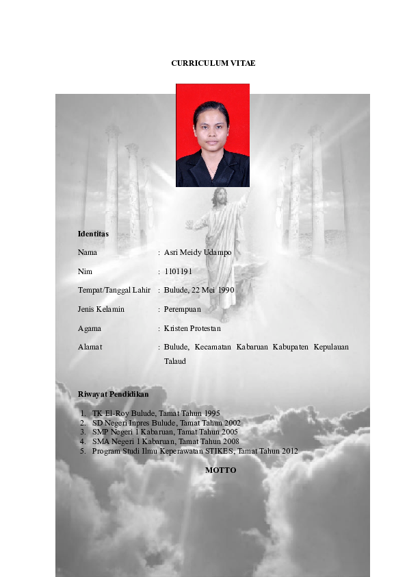 (DOC) CURRICULUM VITAE DAN MOTTO Asri