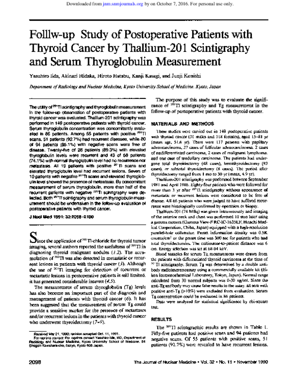 (PDF) The dynamics of serum thyroglobulin elimination from the body after thyroid surgery ...