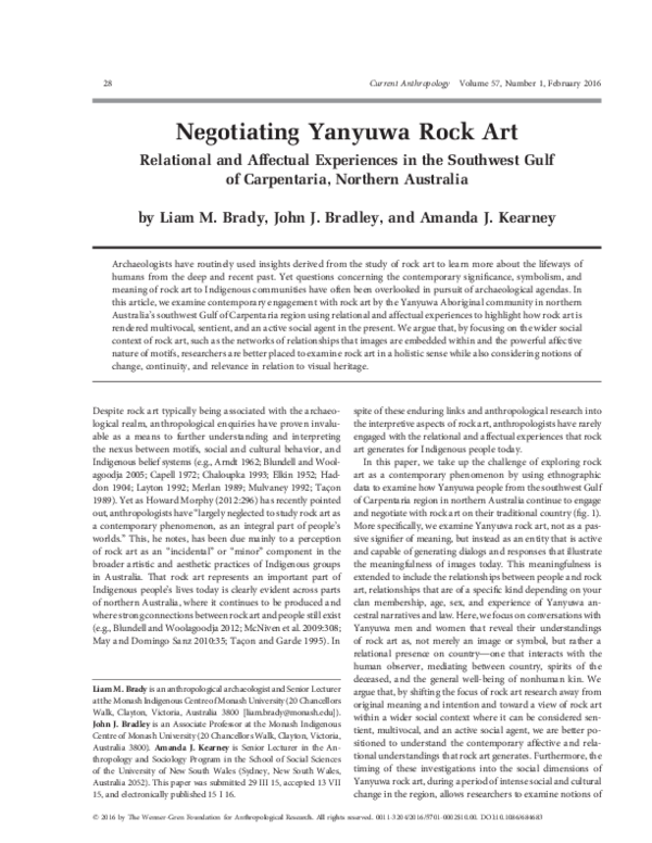 (PDF) Negotiating Yanyuwa Rock Art