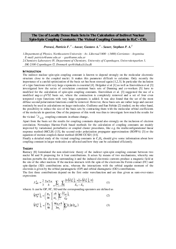 Pdf Vicinal Spin Spin Coupling In H3c Ch2x