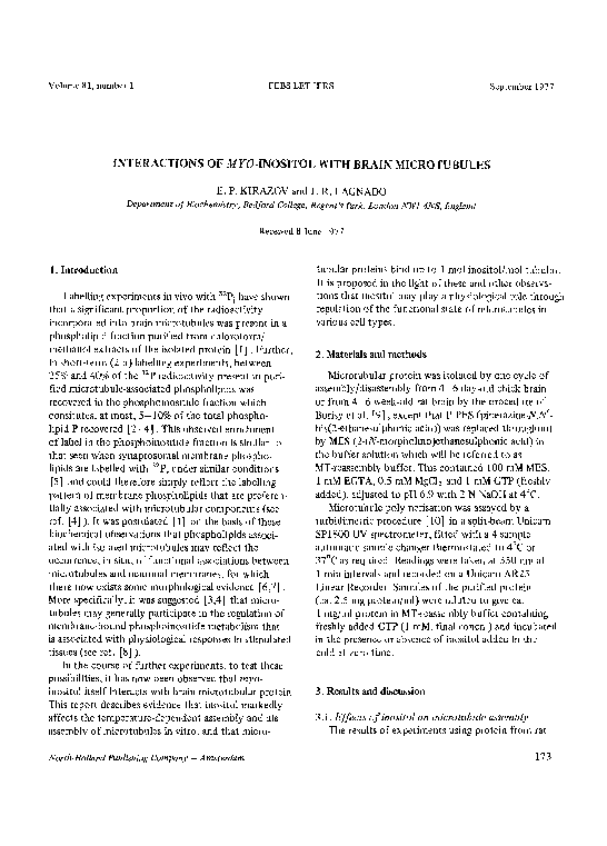 (PDF) Interactions of myo-inositol with brain microtubules | john ...