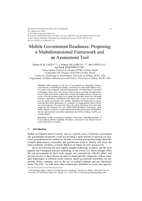 (PDF) Mobile Government Readiness: Proposing a Multidimensional ...