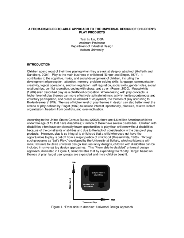 (PDF) A From-Disabled-to-Able Approach to the Universal Design of ...