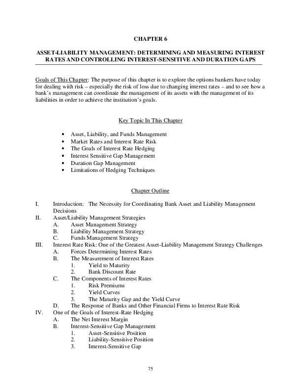 (PDF) ASSET-LIABILITY MANAGEMENT: DETERMINING AND MEASURING INTEREST ...