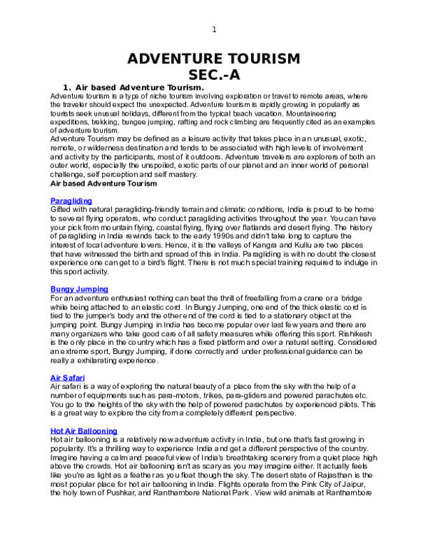 (DOC) ADVENTURE TOURISM PAPER