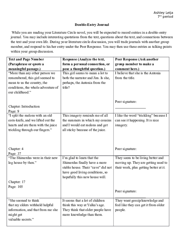 (DOC) Double entry journal